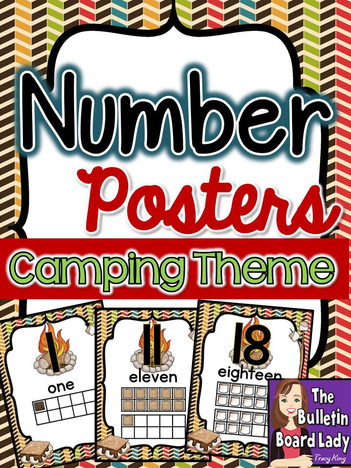Number Posters Camping Theme – The Bulletin Board Lady