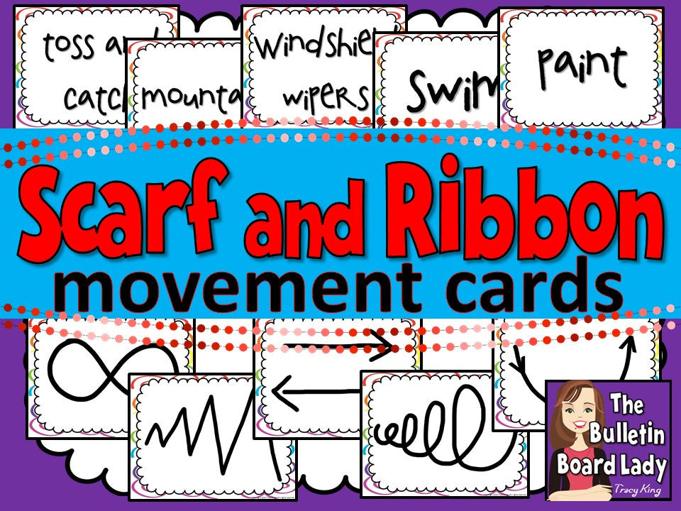 Scarf and Ribbon Movement Cards – The Bulletin Board Lady