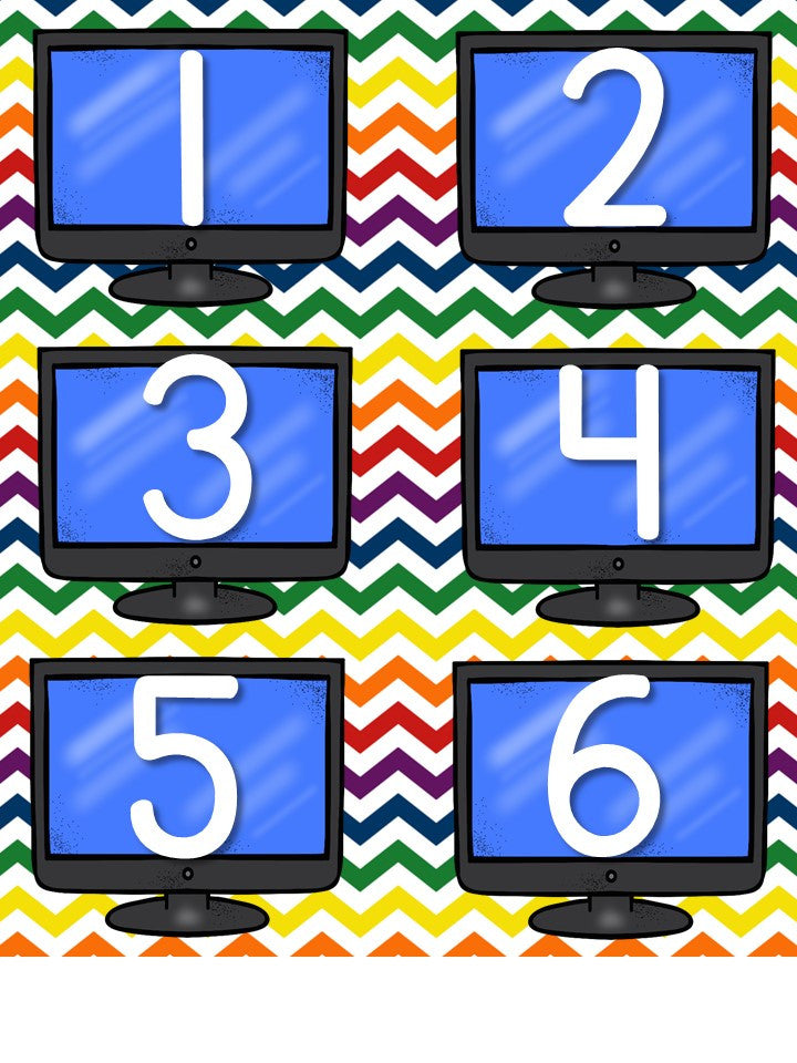 Computer Lab Decor BUNDLE - Rainbow Design – The Bulletin Board Lady