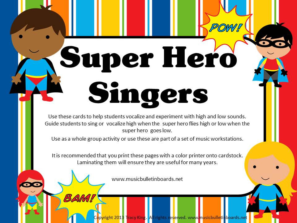 Vocal Explorations/Singing Visual Aids: Superheroes – The Bulletin ...