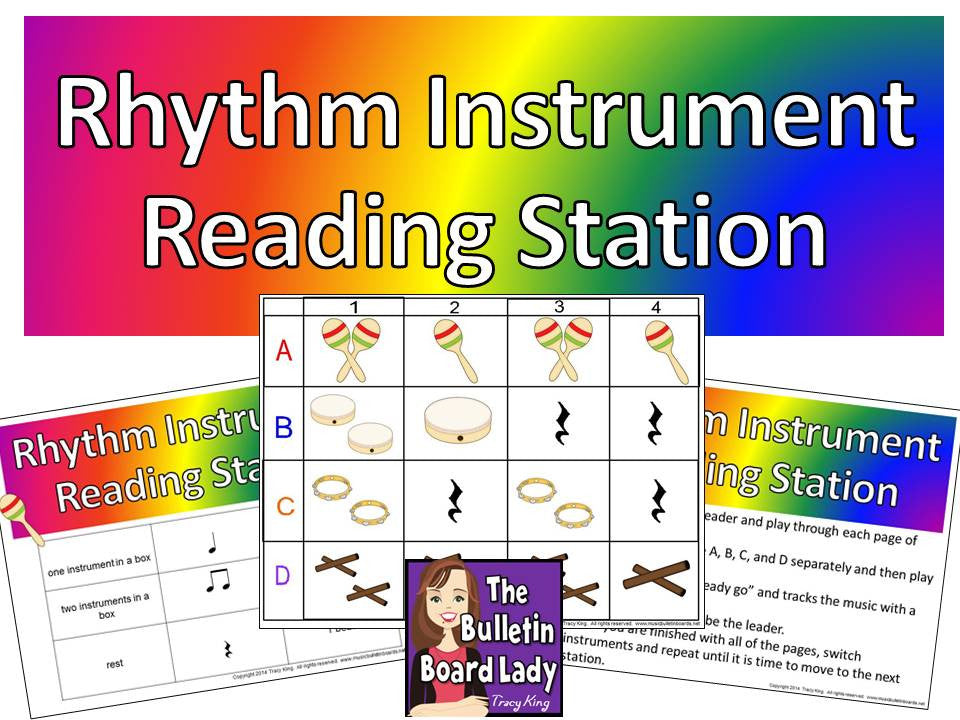Rhythm Instrument Reading Station – The Bulletin Board Lady