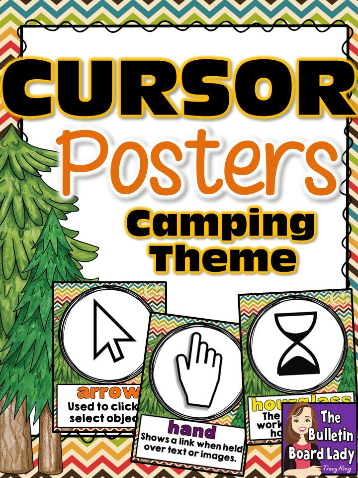 Computer Lab Decor BUNDLE - Camping Theme – The Bulletin Board Lady