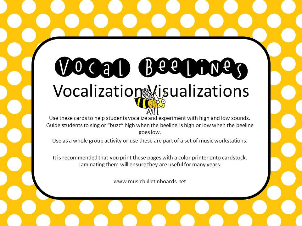 Vocal Exploration/Singing Visual Aids: Beelines – The Bulletin Board Lady
