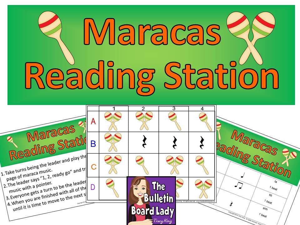 Maracas Rhythm Reading Station – The Bulletin Board Lady