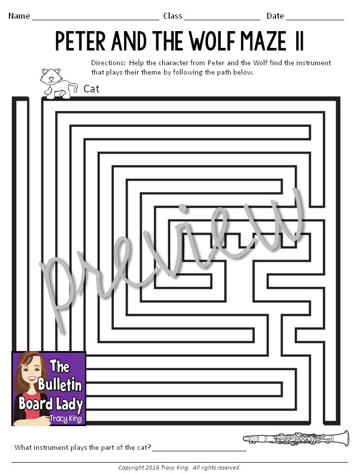 Peter and the Wolf Mazes – The Bulletin Board Lady