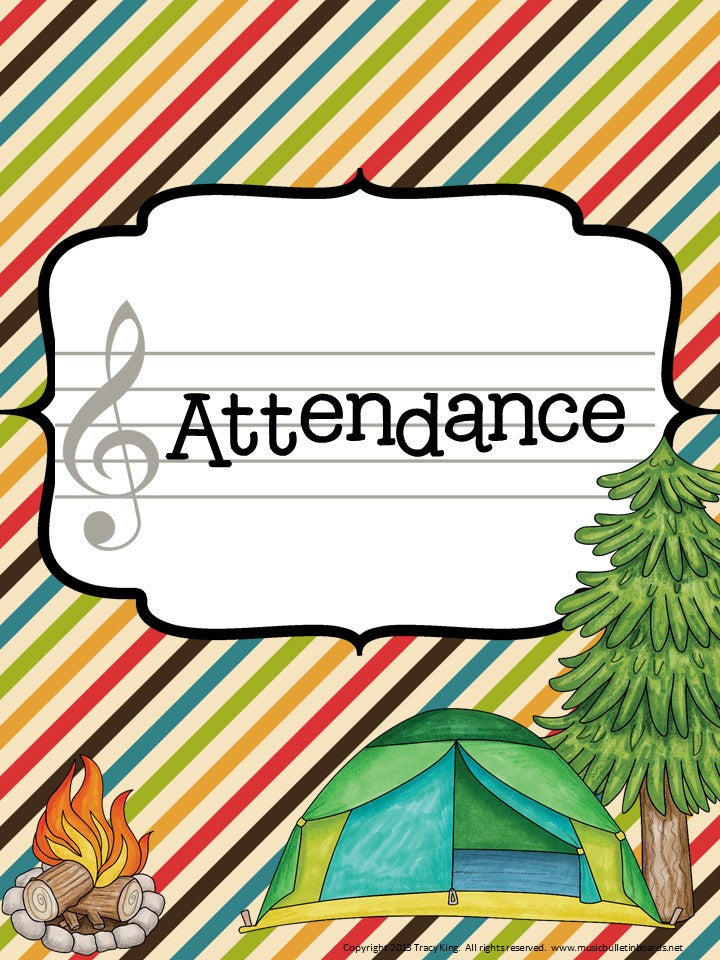 Music Teacher Binder – Camping Theme – The Bulletin Board Lady