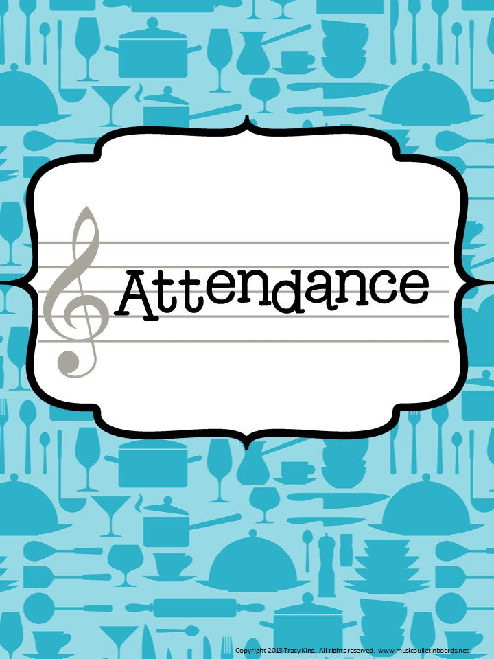 Music Teacher Binder – Cooking Theme – The Bulletin Board Lady