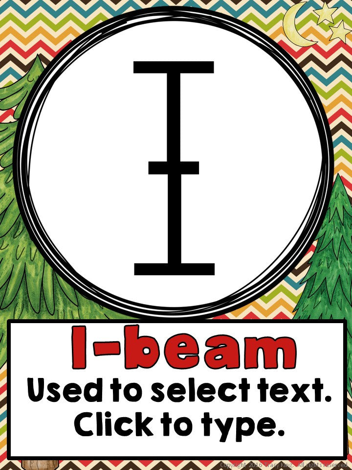 Cursor Cues Posters for Computer Lab Camping Theme – The Bulletin Board ...