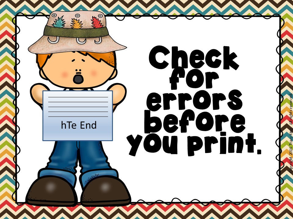 Printing Tips Posters for Computer Lab –Camping Theme – The Bulletin ...