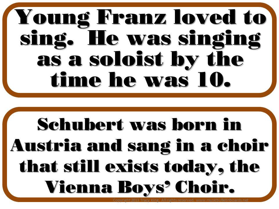 Schubert Composer of the Month (November) Bulletin Board Kit – The ...