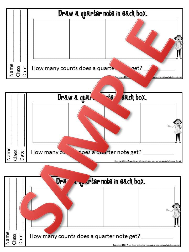 Exit Tickets Formative Assessments for Music Class-NOTES and RESTS ...