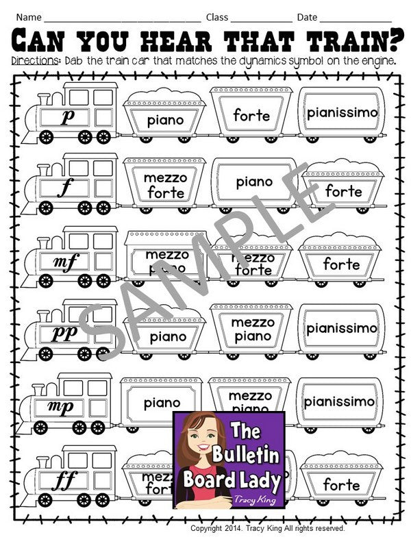Dabber Activities for Music Class – Dynamics and Symbols – The Bulletin ...
