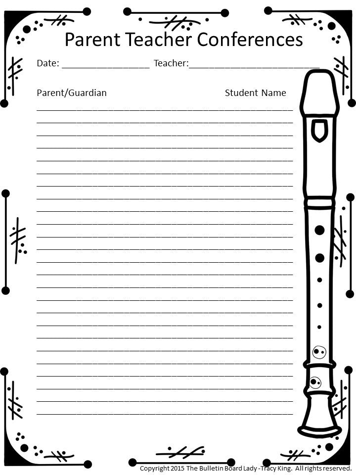 Parent Conference Sign In Sheet