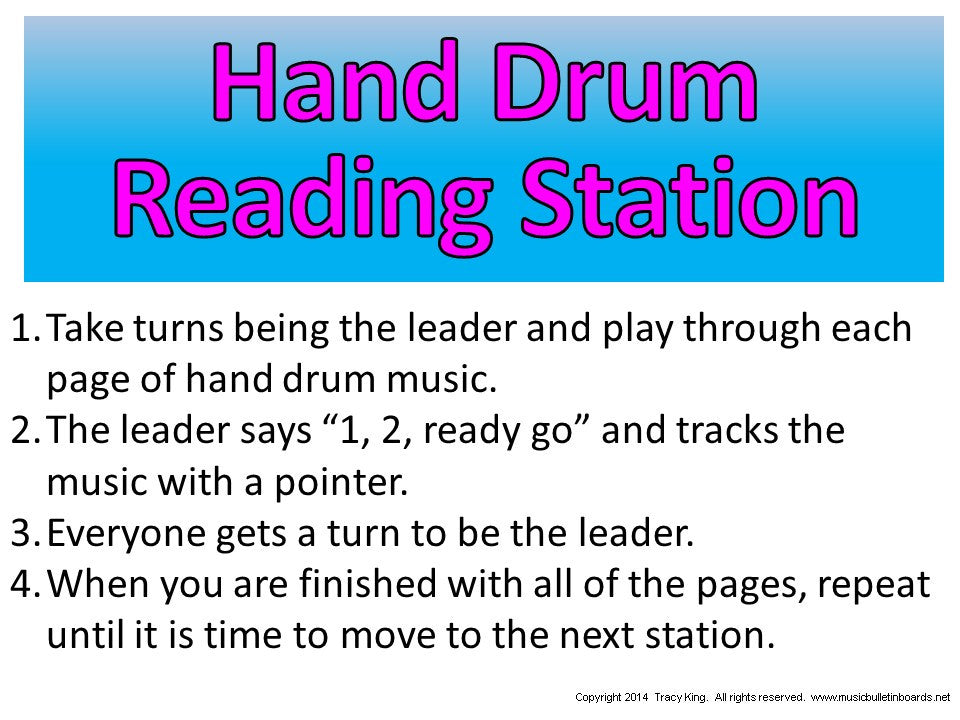 Hand Drum Rhythm Reading Station – The Bulletin Board Lady