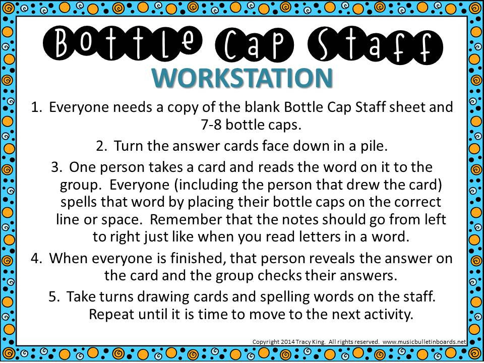 Bottle Cap Staff – The Bulletin Board Lady