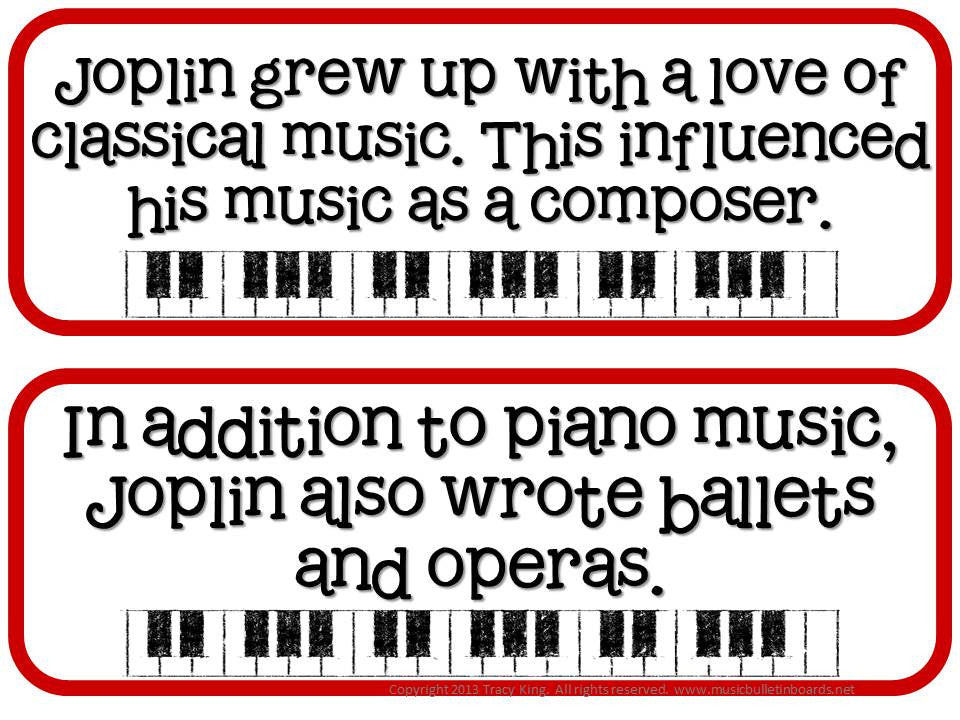 Scott Joplin Composer of the Month (February) Bulletin Board – The ...