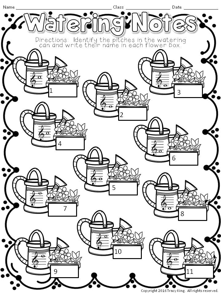 No Prep Music Worksheets for APRIL – The Bulletin Board Lady