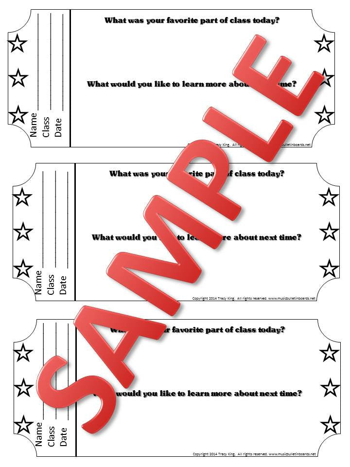 Exit Tickets or Exit Passes for Any Classroom – The Bulletin Board Lady