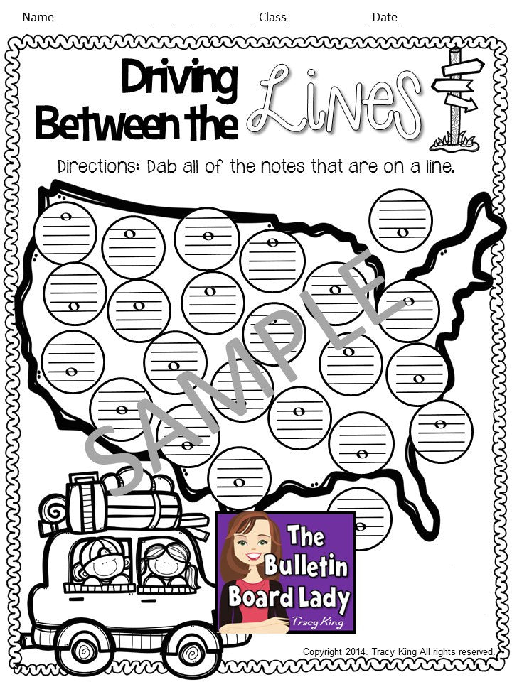 Dabber Activities for Music Class – Pitch – The Bulletin Board Lady