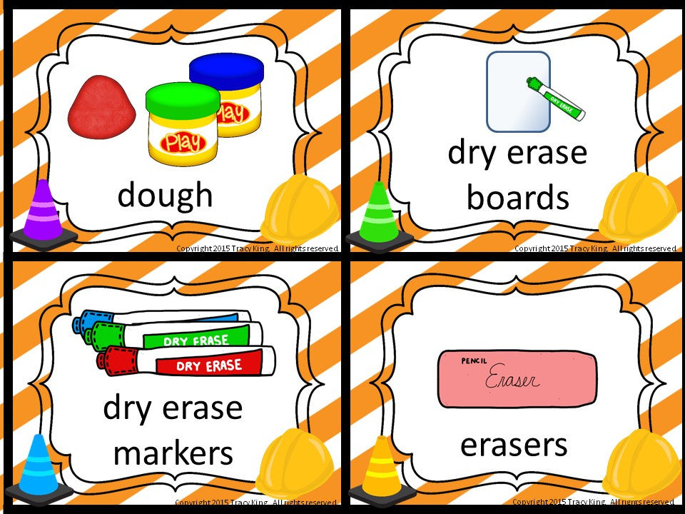 Supply Labels - Construction Theme – The Bulletin Board Lady