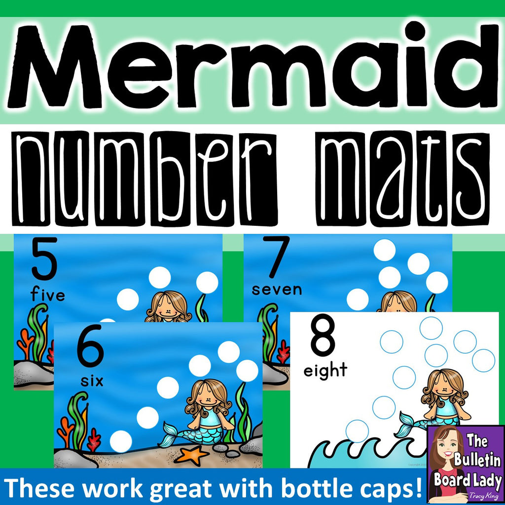 Mermaid Counting Mats – The Bulletin Board Lady