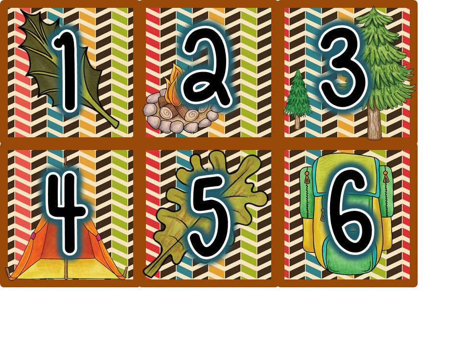 Calendar Set - Camping Theme – The Bulletin Board Lady