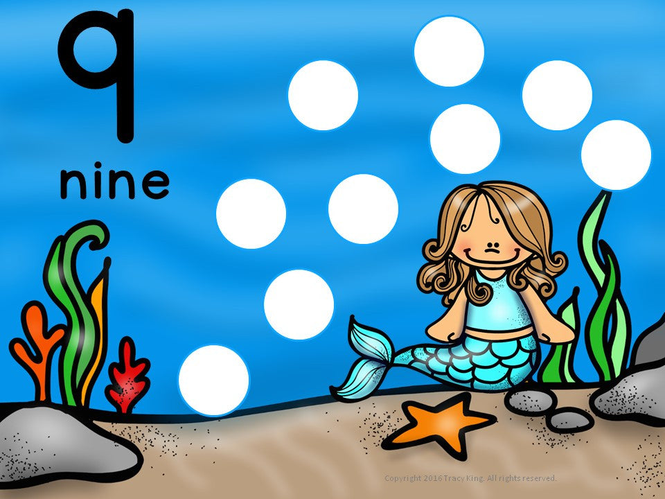 Mermaid Counting Mats – The Bulletin Board Lady