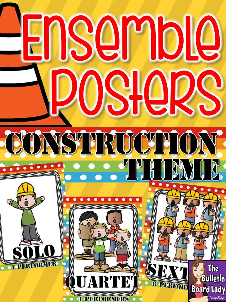 Music Decor BUNDLE - Construction Theme – The Bulletin Board Lady