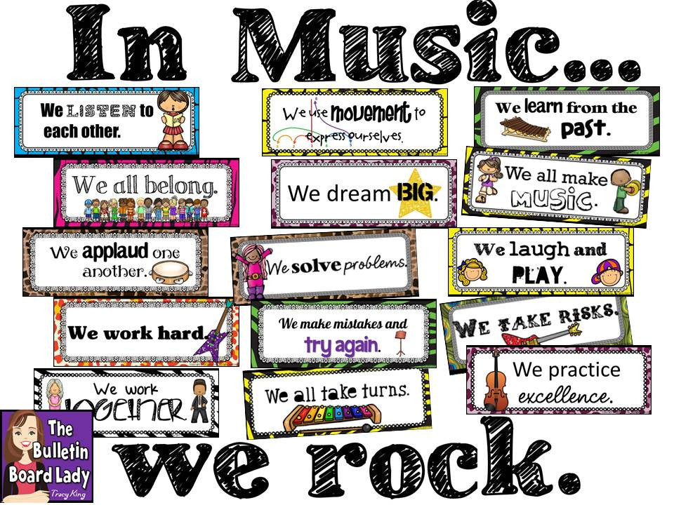 In Music...We Rock Bulletin Board – The Bulletin Board Lady