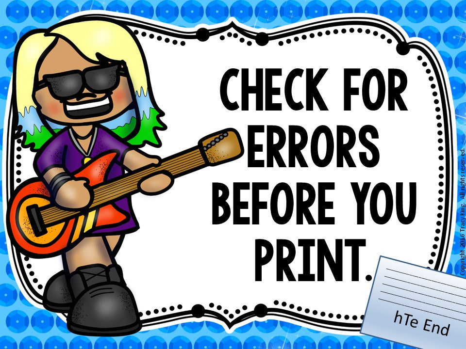 Printing Tips Posters for Computer Lab –Rock Star Theme – The Bulletin ...