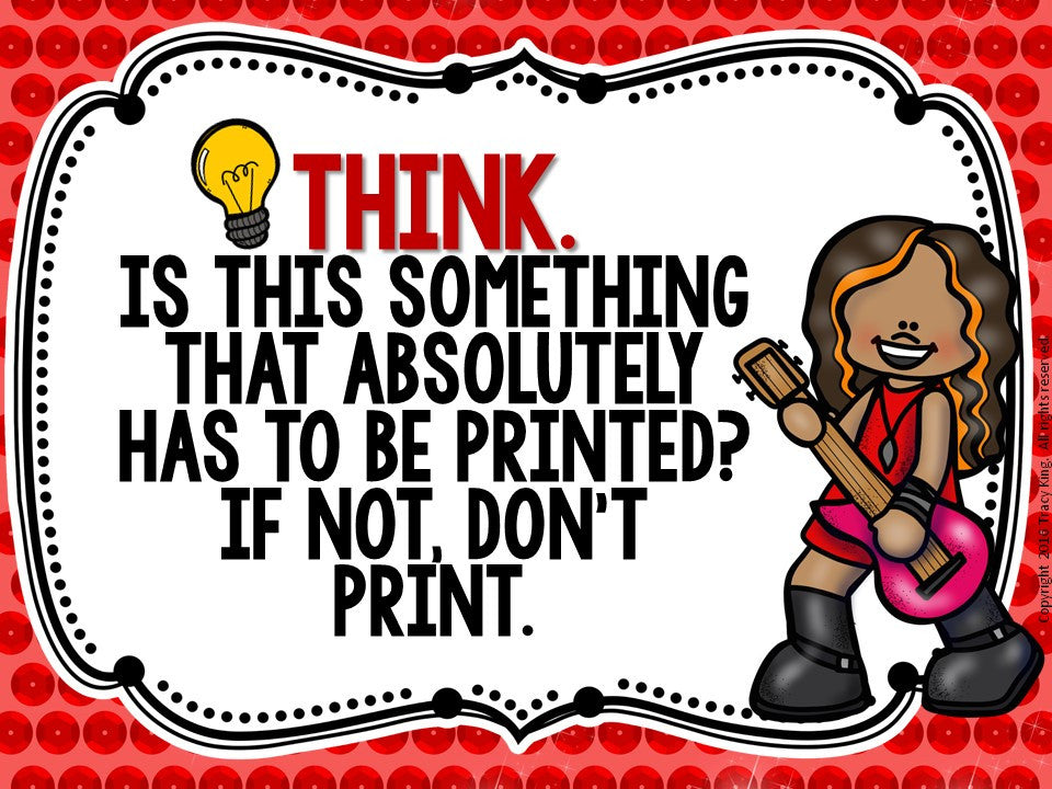 Printing Tips Posters for Computer Lab –Rock Star Theme – The Bulletin ...