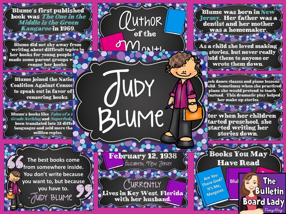 Author of the Month Judy Blume – The Bulletin Board Lady