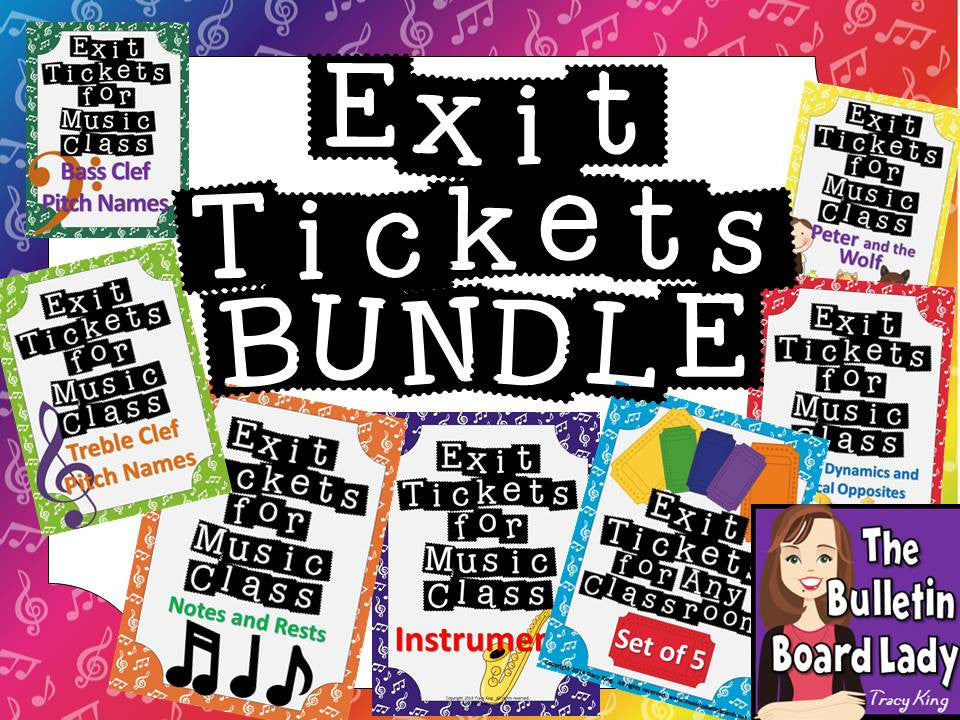 Exit Tickets for Music Class BUNDLED MEGA Pack – The Bulletin Board Lady