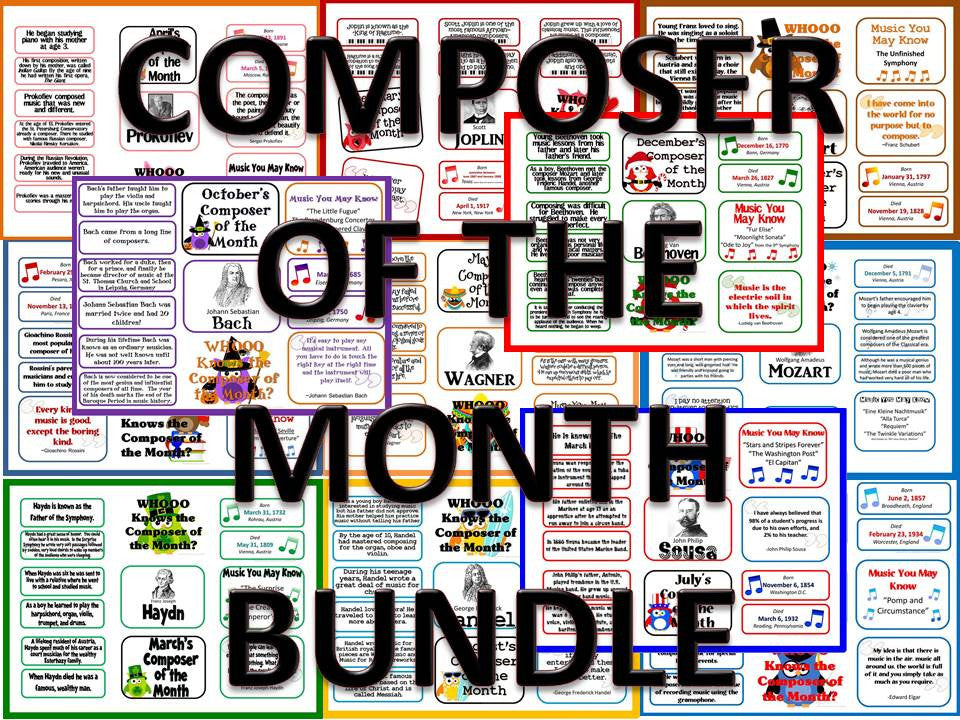 Composer of the Month BUNDLE 1 – The Bulletin Board Lady