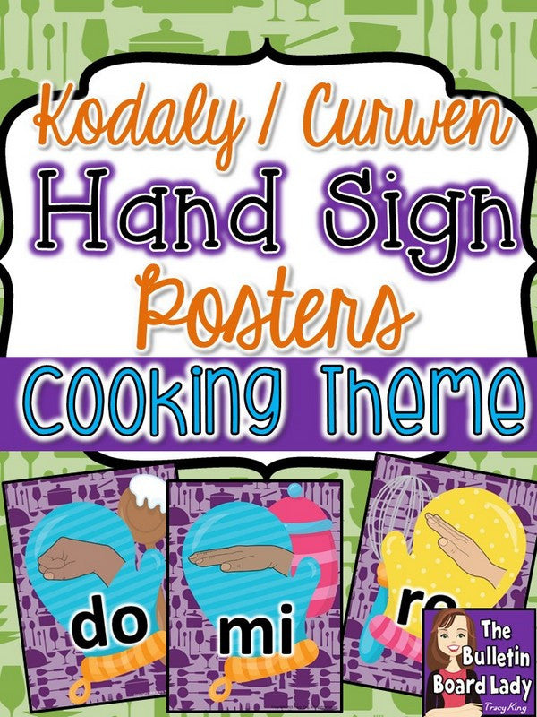 Kodaly Curwen Hand Sign Posters - Cooking Theme – The Bulletin Board Lady