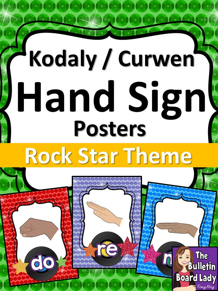Kodaly Curwen Hand Signs – Rock Star Theme – The Bulletin Board Lady