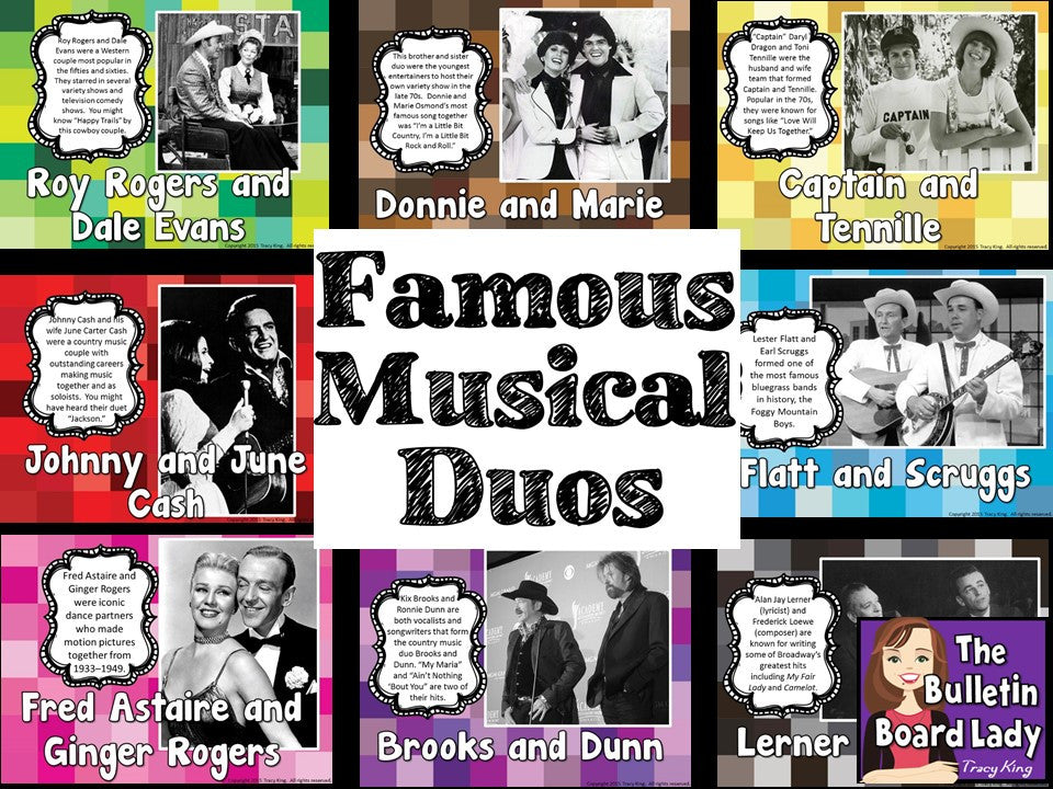 Musical Duos Bulletin Board – The Bulletin Board Lady