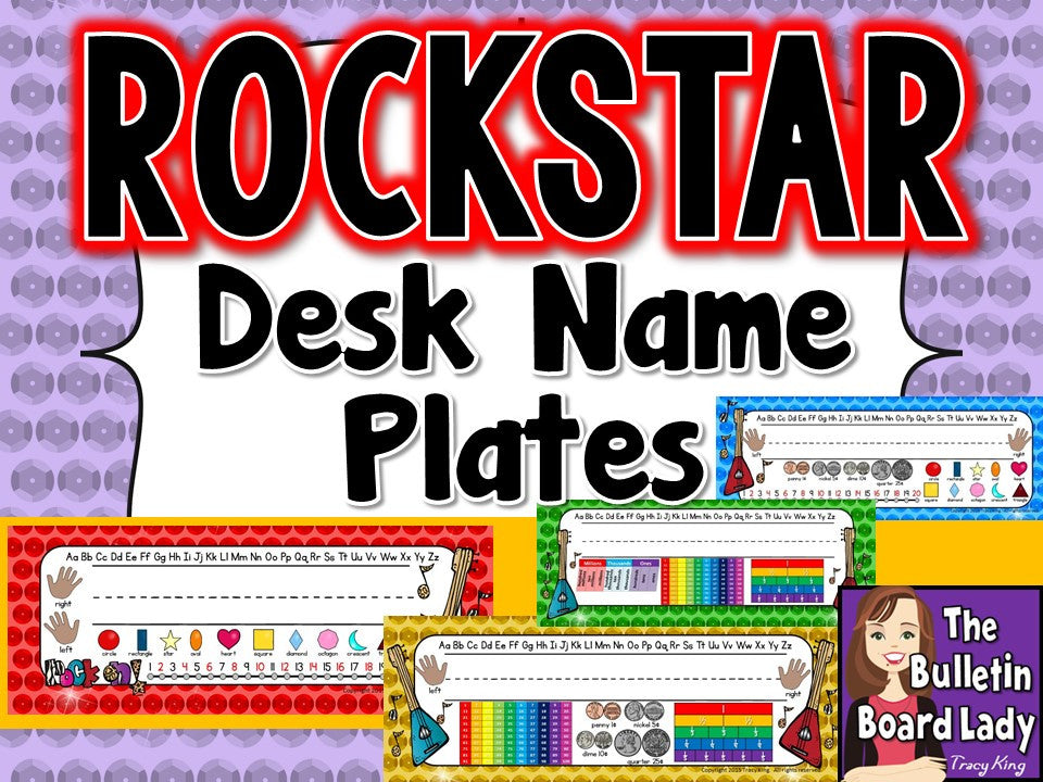 Student Name Plates - Rock Star Theme – The Bulletin Board Lady