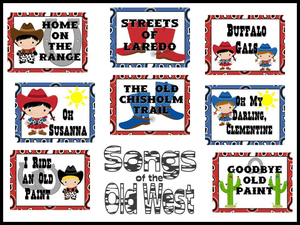 Songs of the Old West Bulletin Board Kit – The Bulletin Board Lady