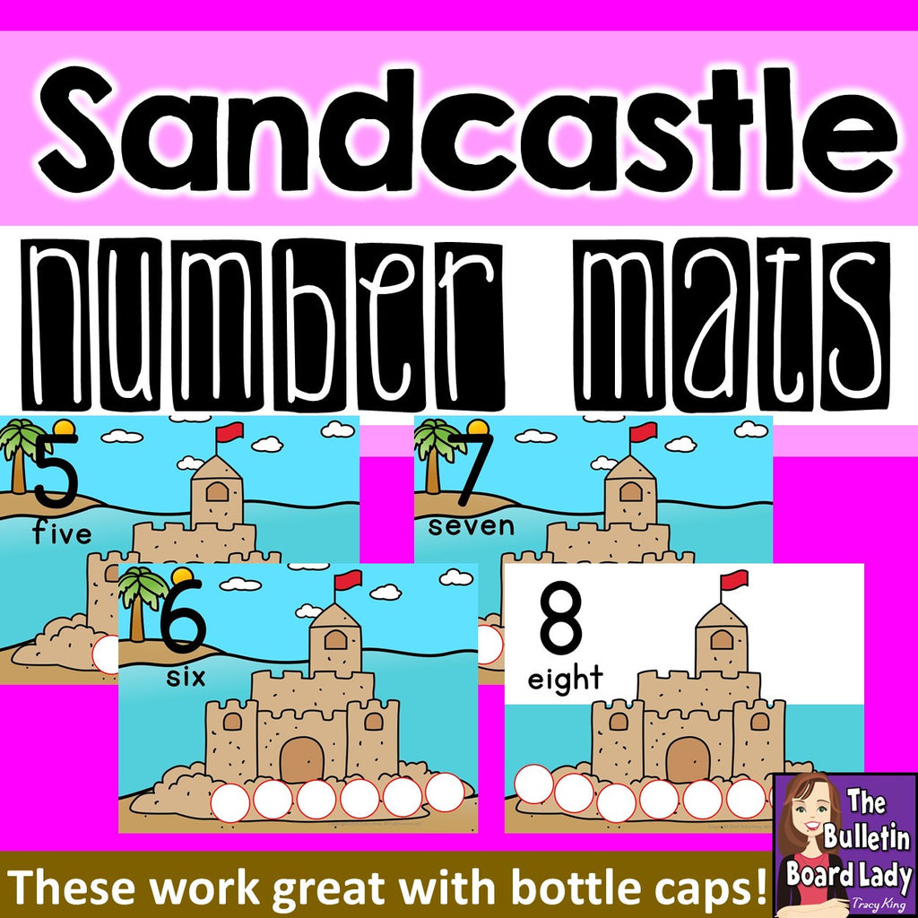 Sandcastle Number Mats – The Bulletin Board Lady