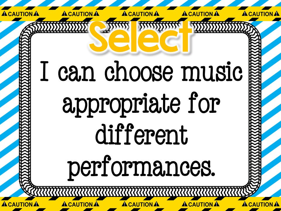 Music National Standards Bulletin Board -Construction Theme – The ...