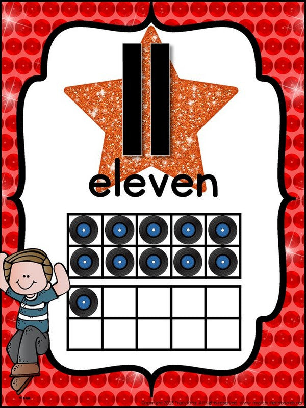 Number Posters Rock Star Theme – The Bulletin Board Lady