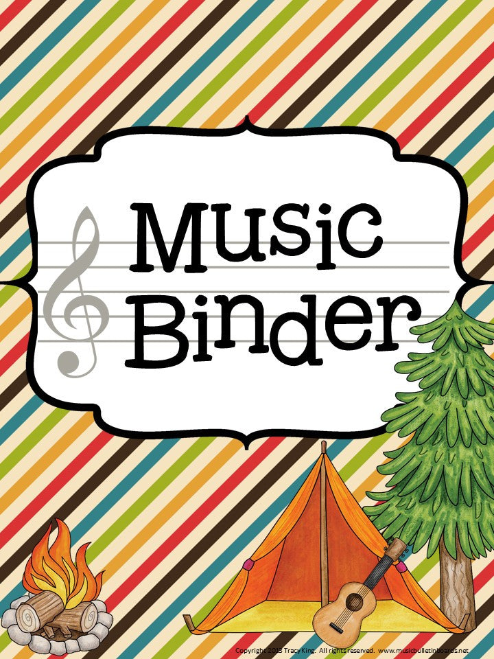 Music Teacher Binder – Camping Theme – The Bulletin Board Lady