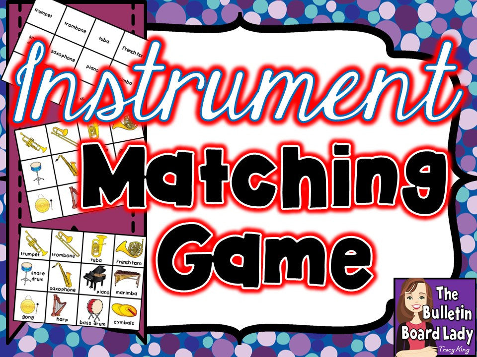 Instrument Matching Game – The Bulletin Board Lady