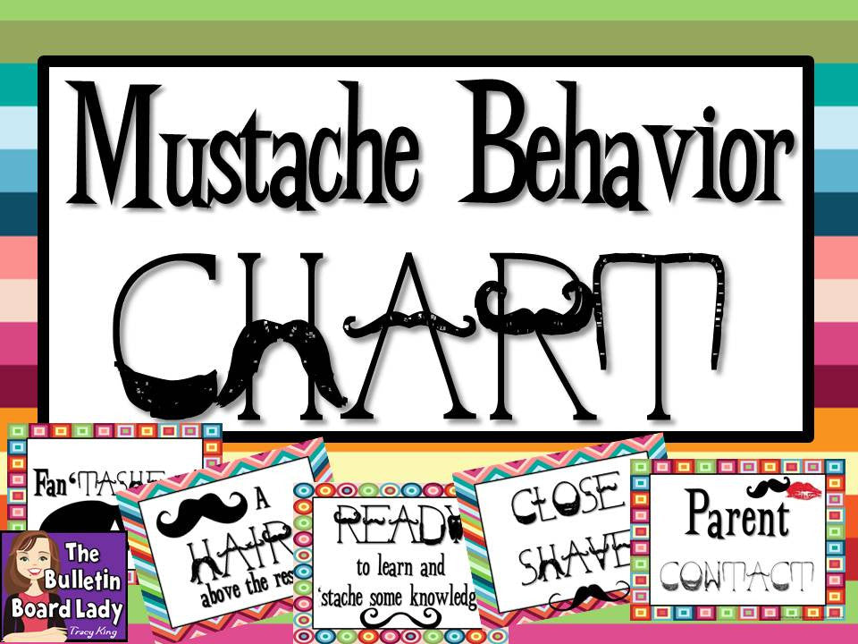 Your Behavior is a Big HAIRY Deal - Mustache Behavior Chart – The ...