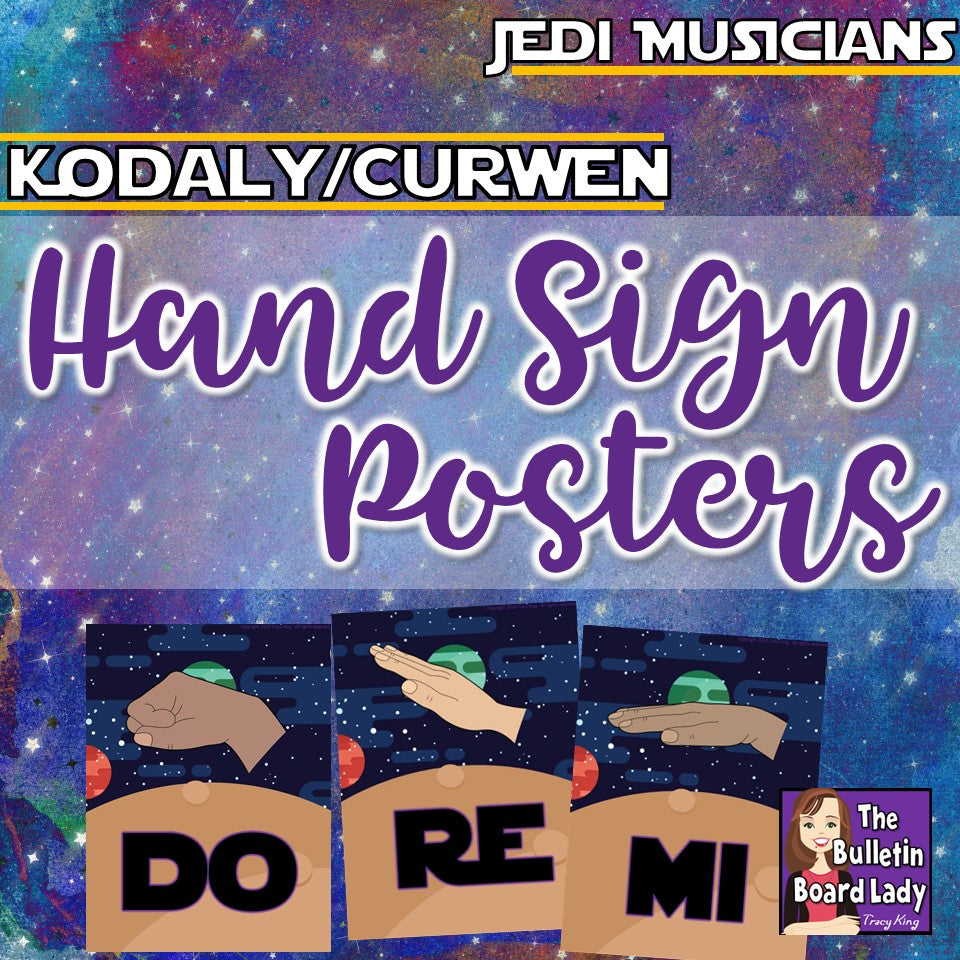 Kodaly Curwen Hand Signs Space Theme – The Bulletin Board Lady
