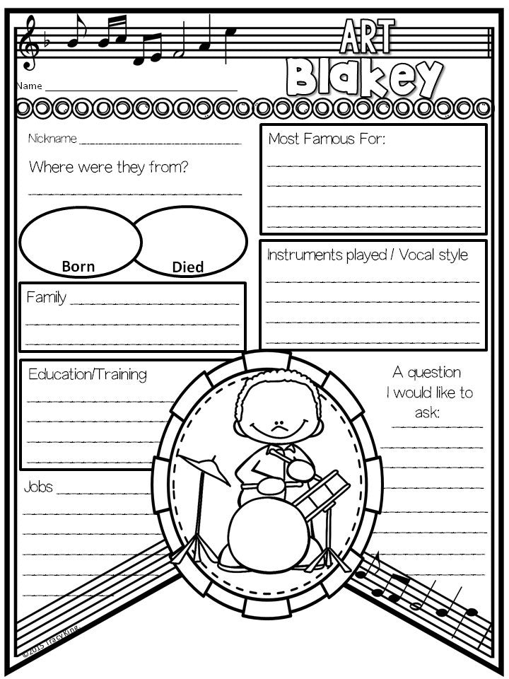 Jazz Musicians Research Bunting – The Bulletin Board Lady