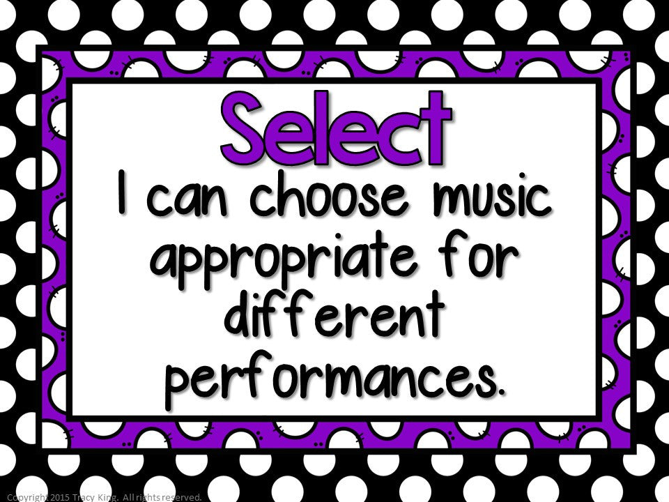 Music National Standards - POLKA DOTS – The Bulletin Board Lady