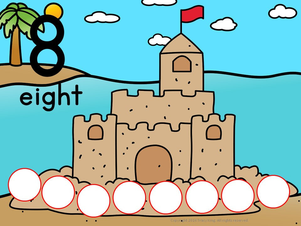 Sandcastle Number Mats – The Bulletin Board Lady