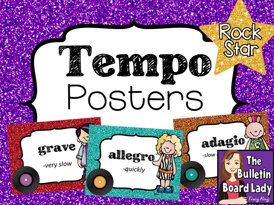 Tempo Posters - Rock Star Theme – The Bulletin Board Lady